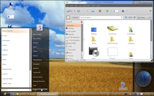 Windows Vista look-alike Longhorn Linux